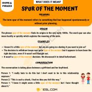 Definition Of Spur Of The Moment DEFINITIONXC