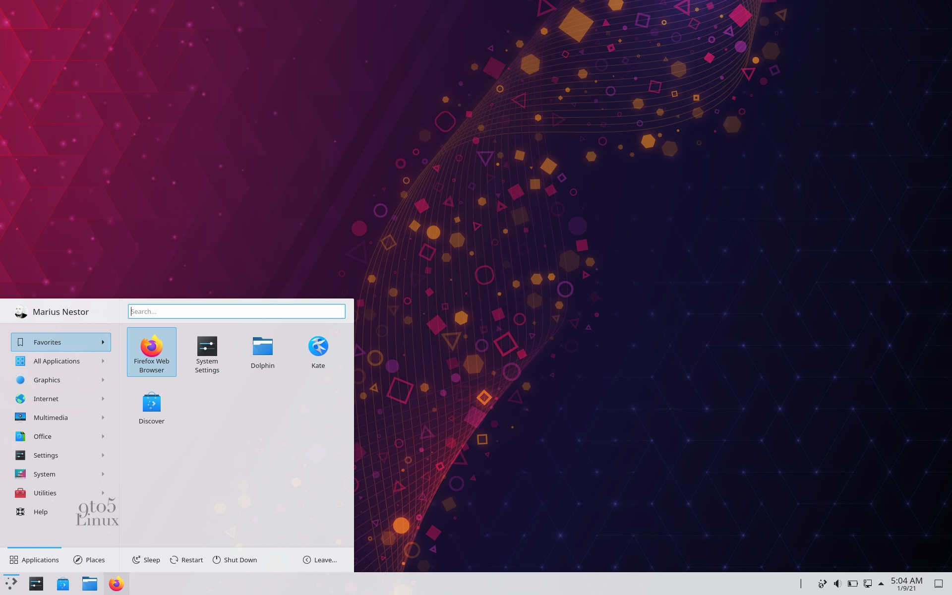 First Look at KDE Plasma's New Kickoff Applications Menu - 9to5Linux
