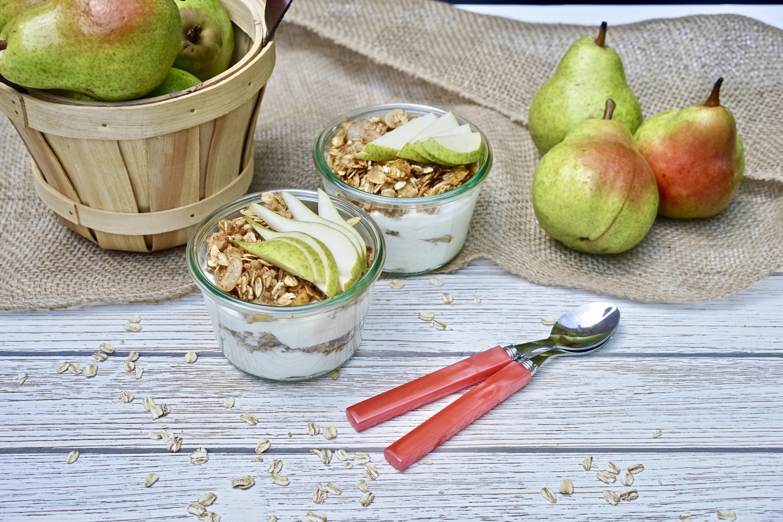 Fast and Easy Gluten Free Pear Ginger Crisp Parfait