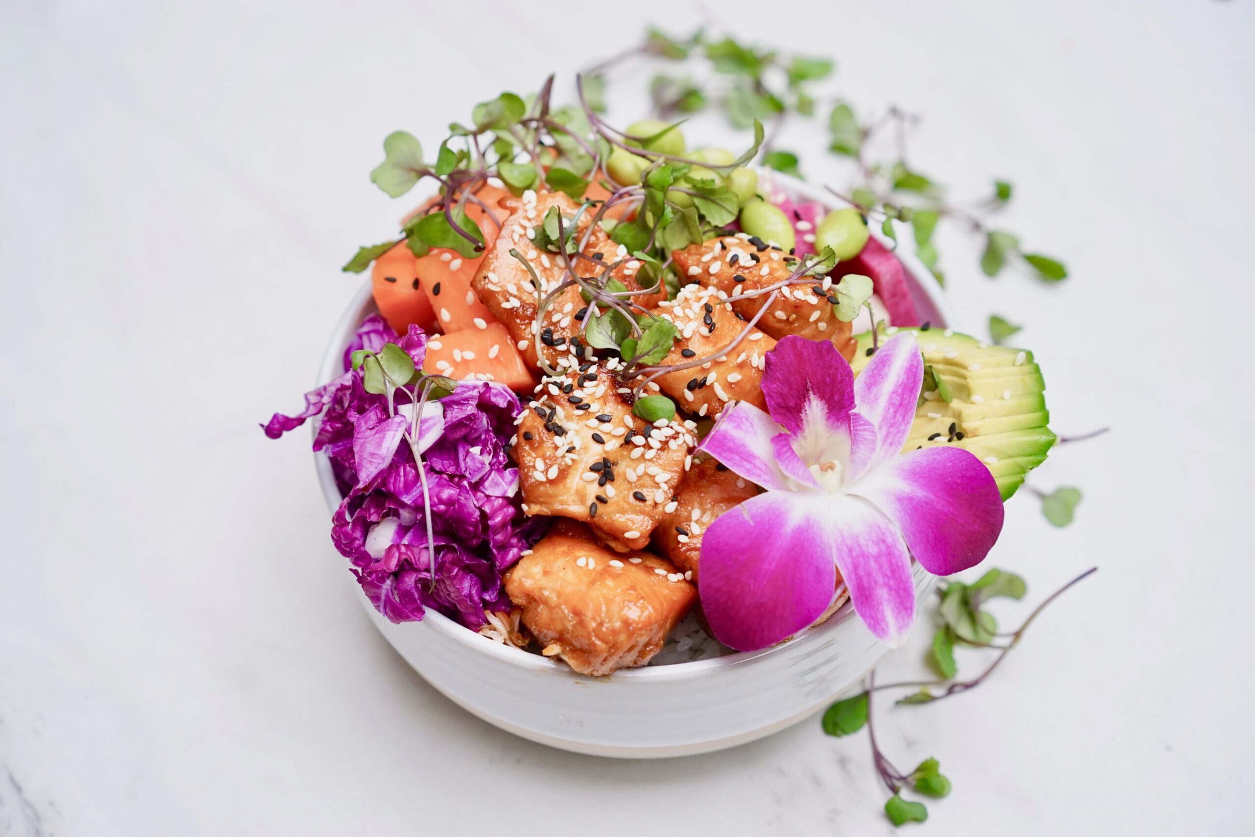 Asian-Style Salmon Poke Bowl Recipe (Cooked Fish)