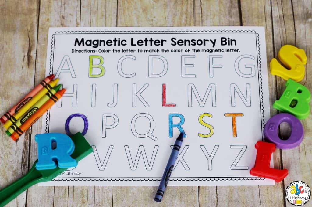 Magnetic Letter Sensory Bin: Letter Recognition Activity