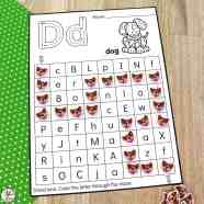 Farm Animal Letter Mazes Letter Recognition Worksheets