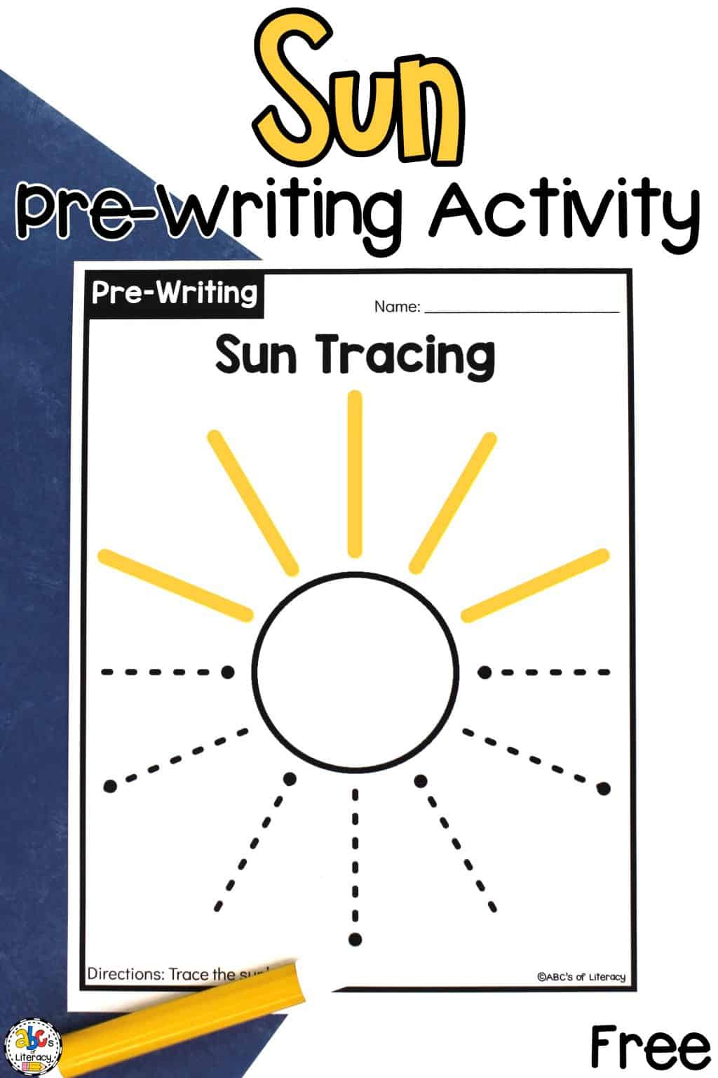Sun Tracing Worksheets: Pre-Writing Activity for Preschoolers