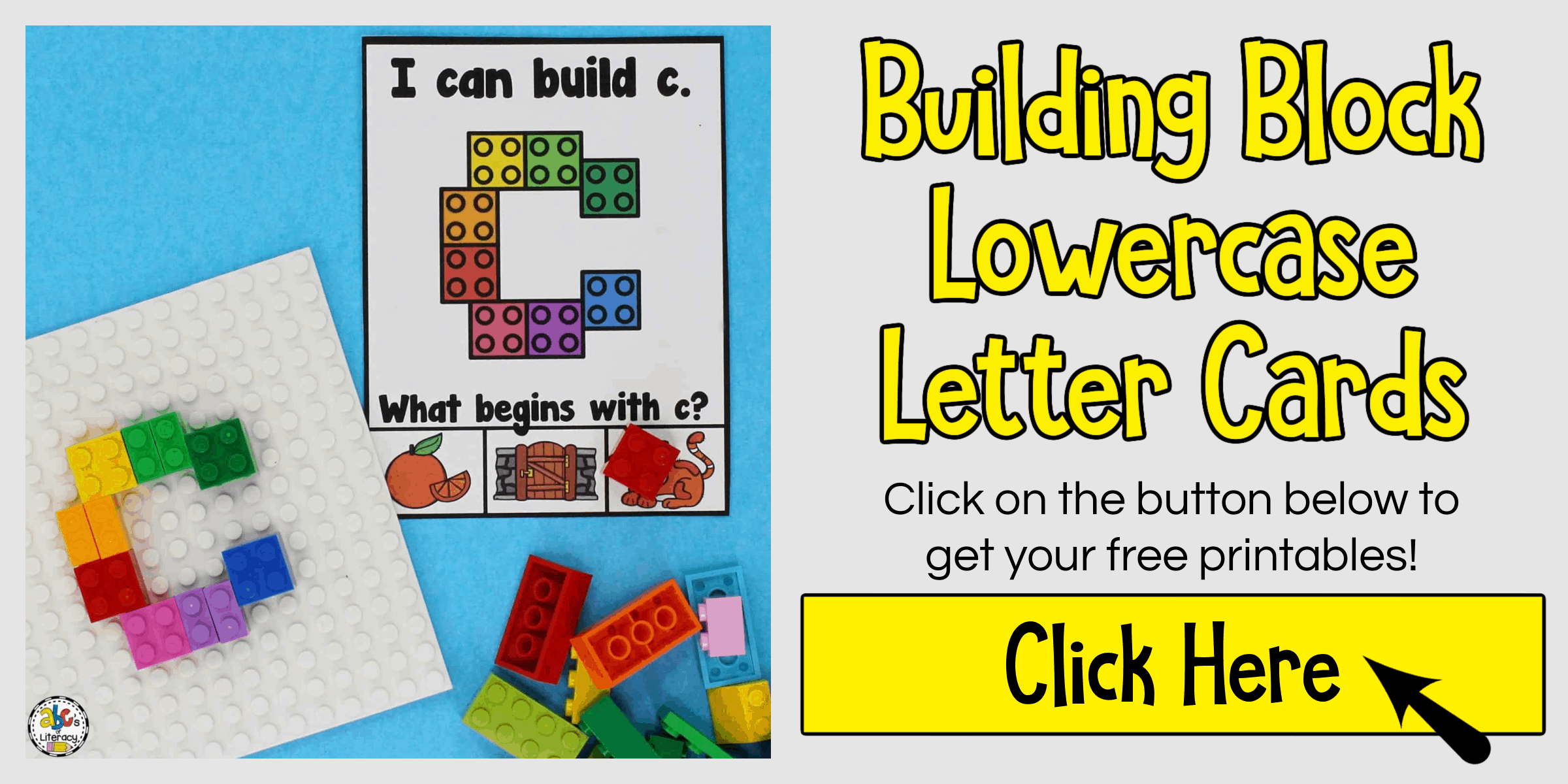 Building Block Lowercase Letter Cards - ABCs of Literacy