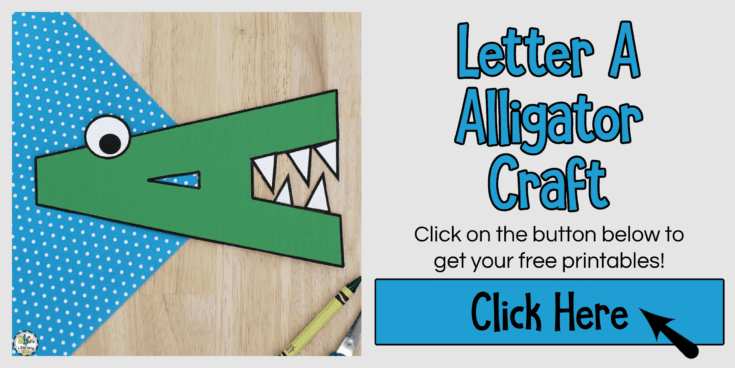 Letter A Alligator Craft: Capital Letter Recognition Activity