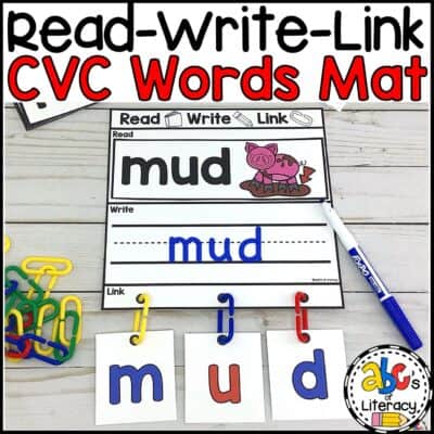 Magnetic Letter CVC Words Activity for Beginning Readers