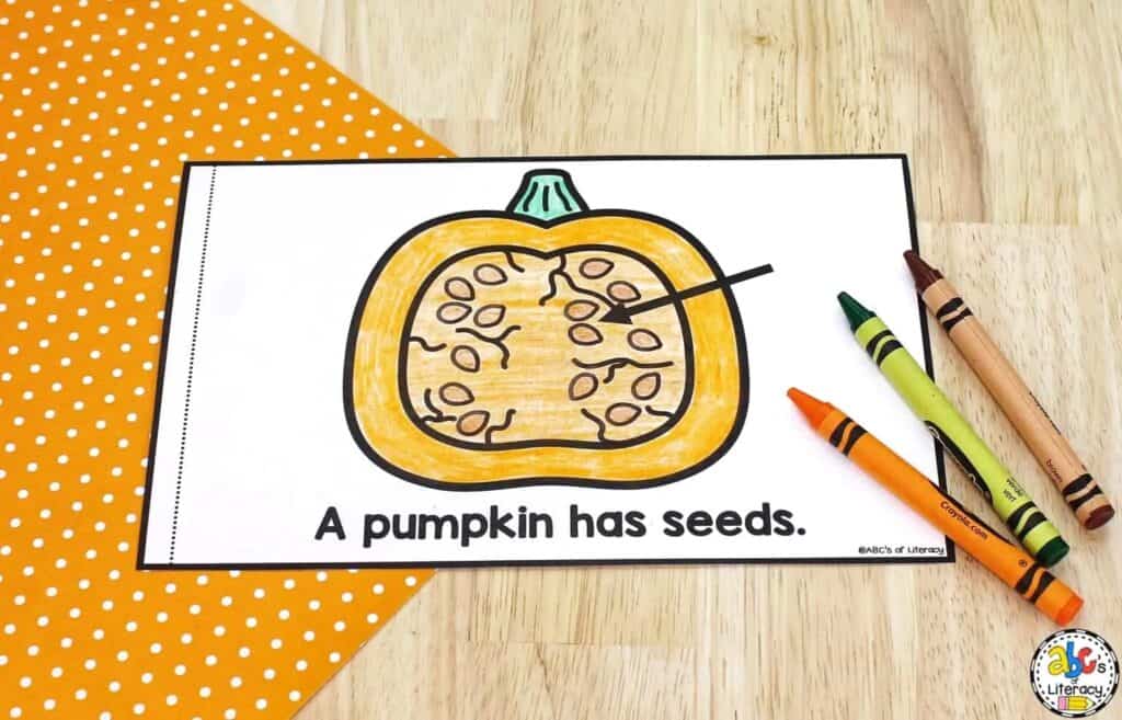 Parts of a Pumpkin Book: Printable Book for Beginning Readers