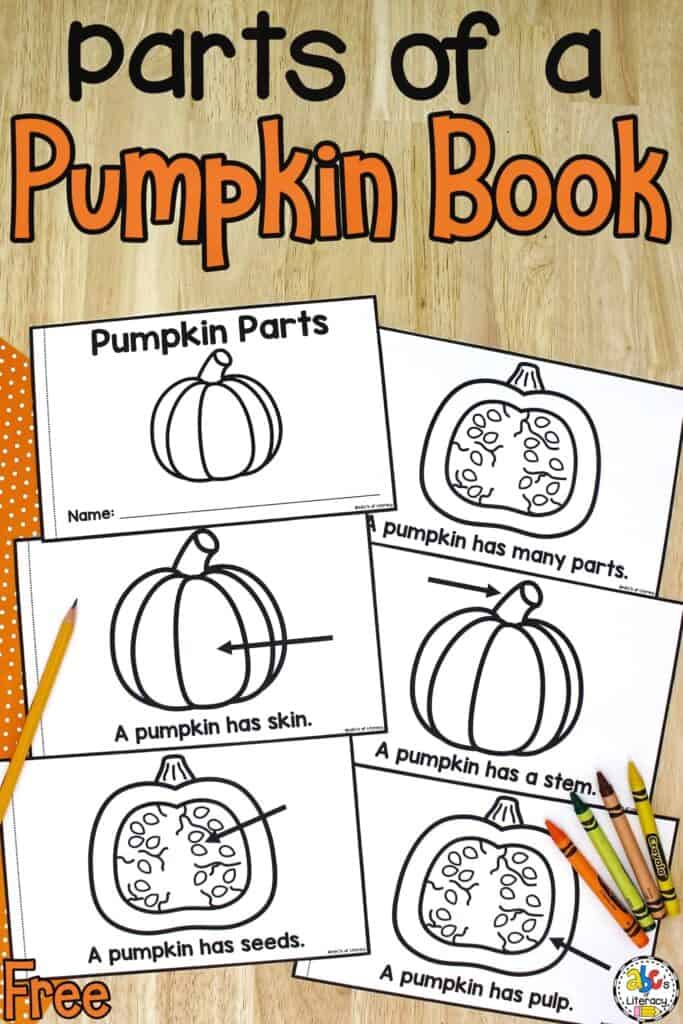 Parts of a Pumpkin Book: Printable Book for Beginning Readers