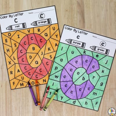 Color By Letter C: Preschool Worksheets For Learning The ABC's