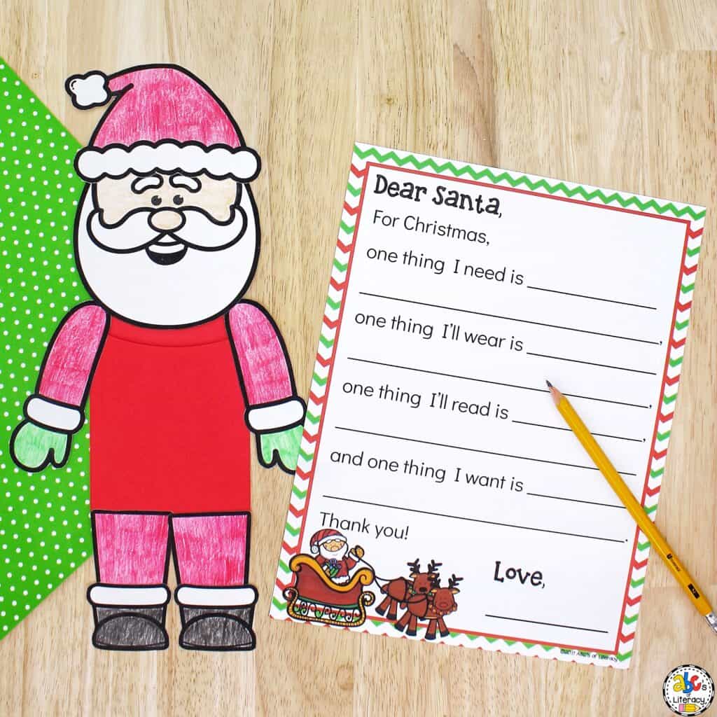 Letter to Santa Template: Holiday Writing Activity for Kids