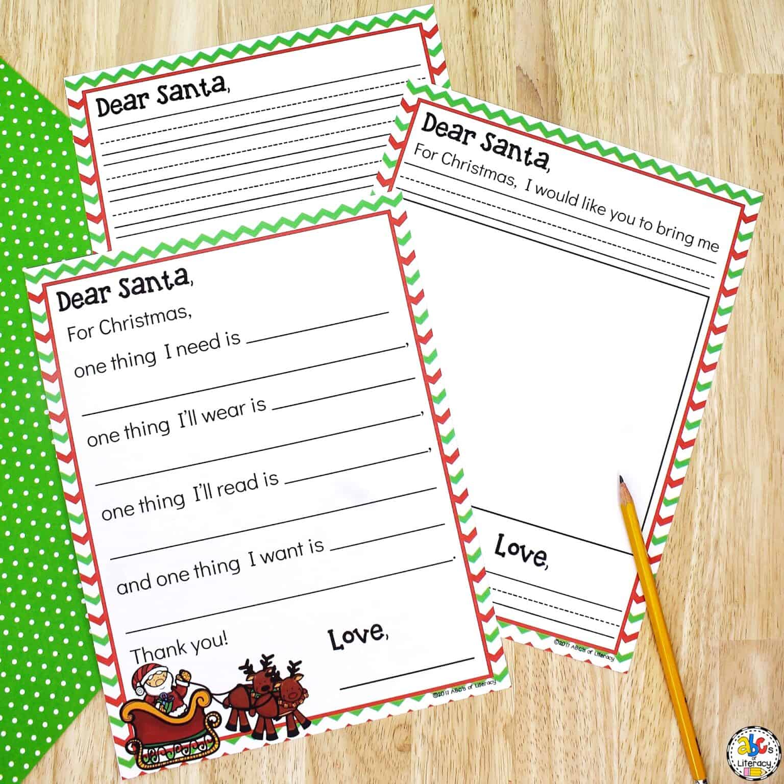 Letter to Santa Template: Holiday Writing Activity for Kids