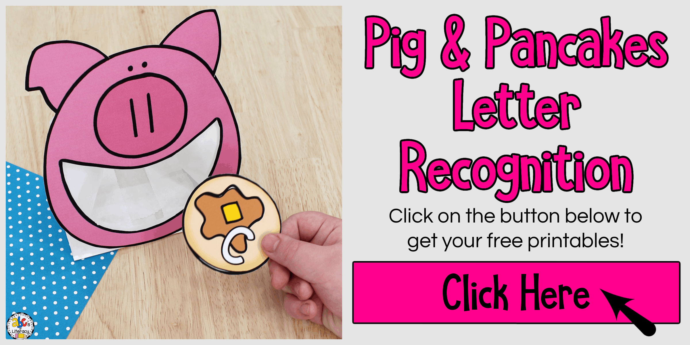 Pig & Pancakes Letter Recognition Activity