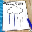 Weather Tracing Worksheets: Free Preschool Worksheets