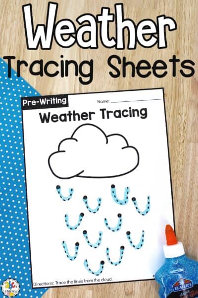 Weather Tracing Worksheets: Free Preschool Worksheets