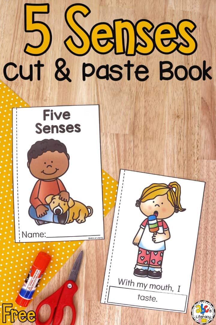 5 Senses Printable Book for Beginning Readers