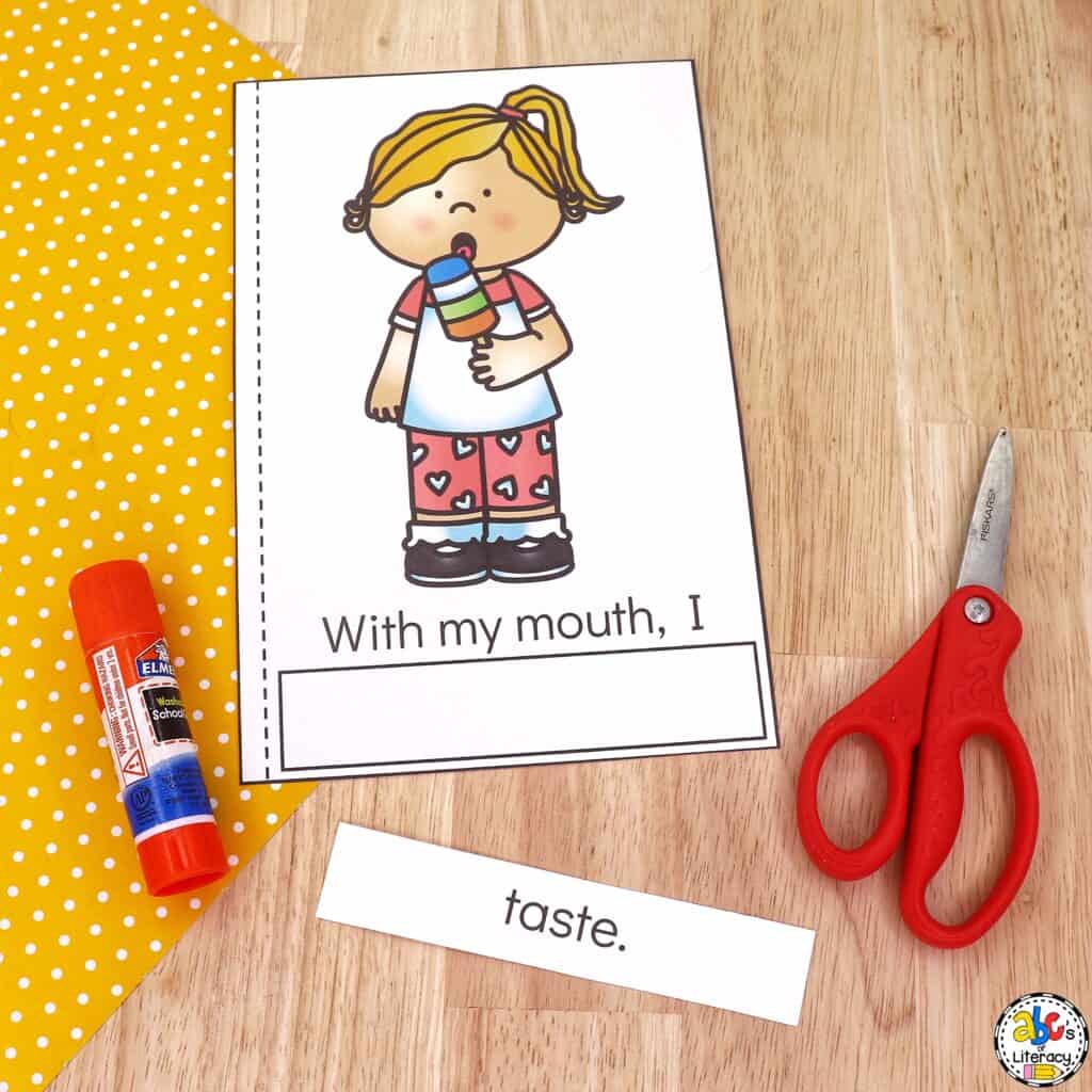 5 Senses Printable Book for Beginning Readers