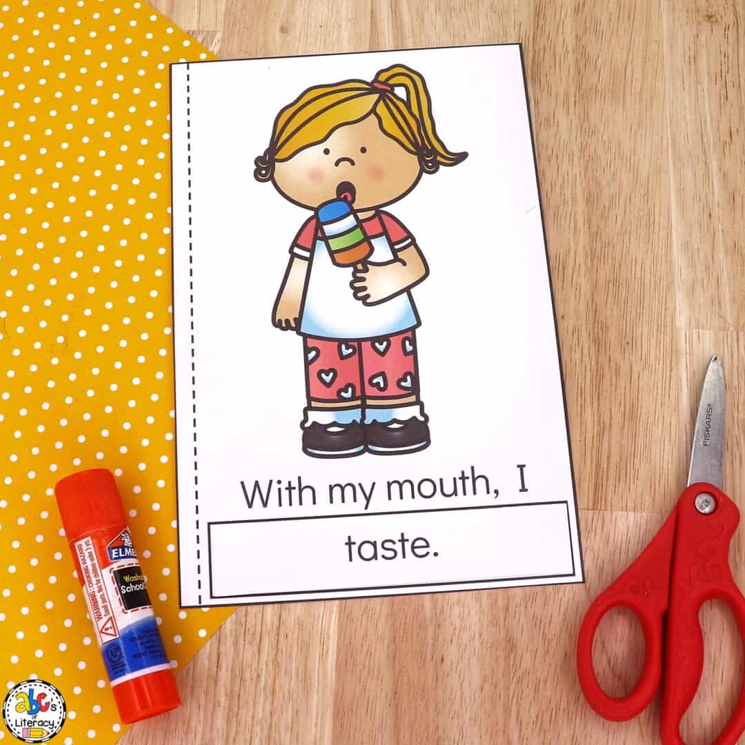 5 Senses Printable Book for Beginning Readers