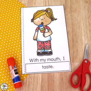 5 Senses Printable Book for Beginning Readers