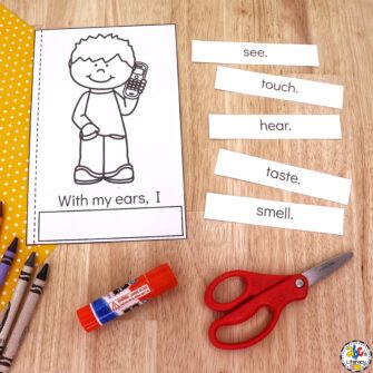 5 Senses Printable Book for Beginning Readers