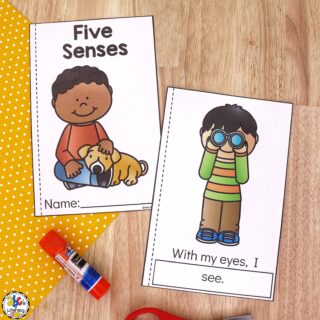 5 Senses Printable Book for Beginning Readers