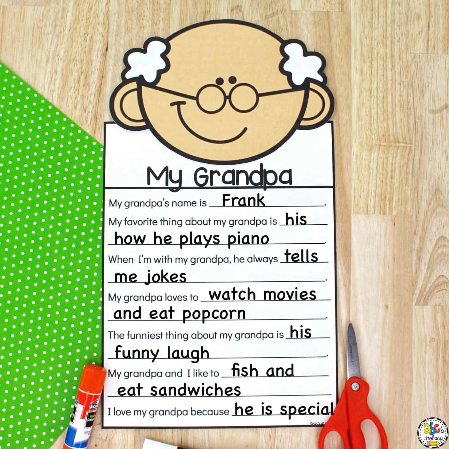 Grandparents Day Writing Activity Archives - ABC's of Literacy