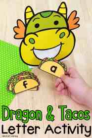 Dragon Tacos Letter Recognition Activity For Preschoolers Dragon Tacos Letter Recognition Activity For Preschoolers