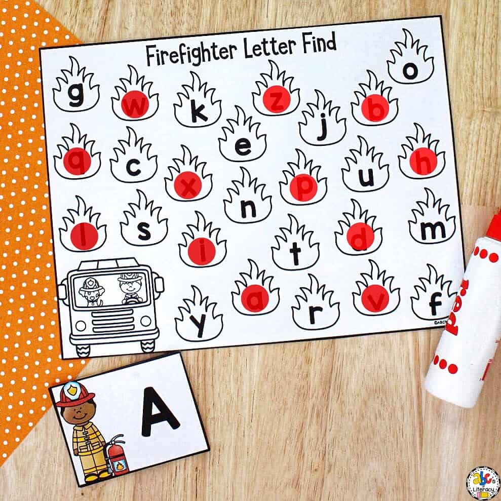 Firefighter Letter Find Activity