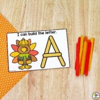 Turkey Building Letters Activity