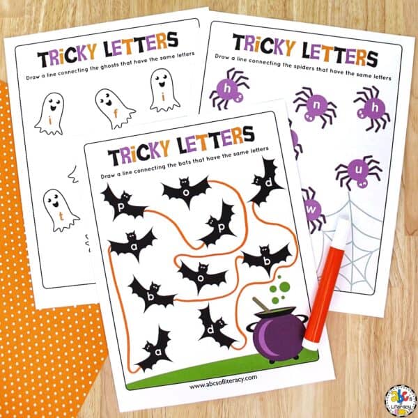 Halloween Letter Worksheets for Preschool