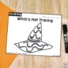 Witch's Hat Tracing Worksheets: Pre-Writing Activity