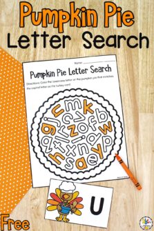 Pumpkin Pie Letter Search Activity