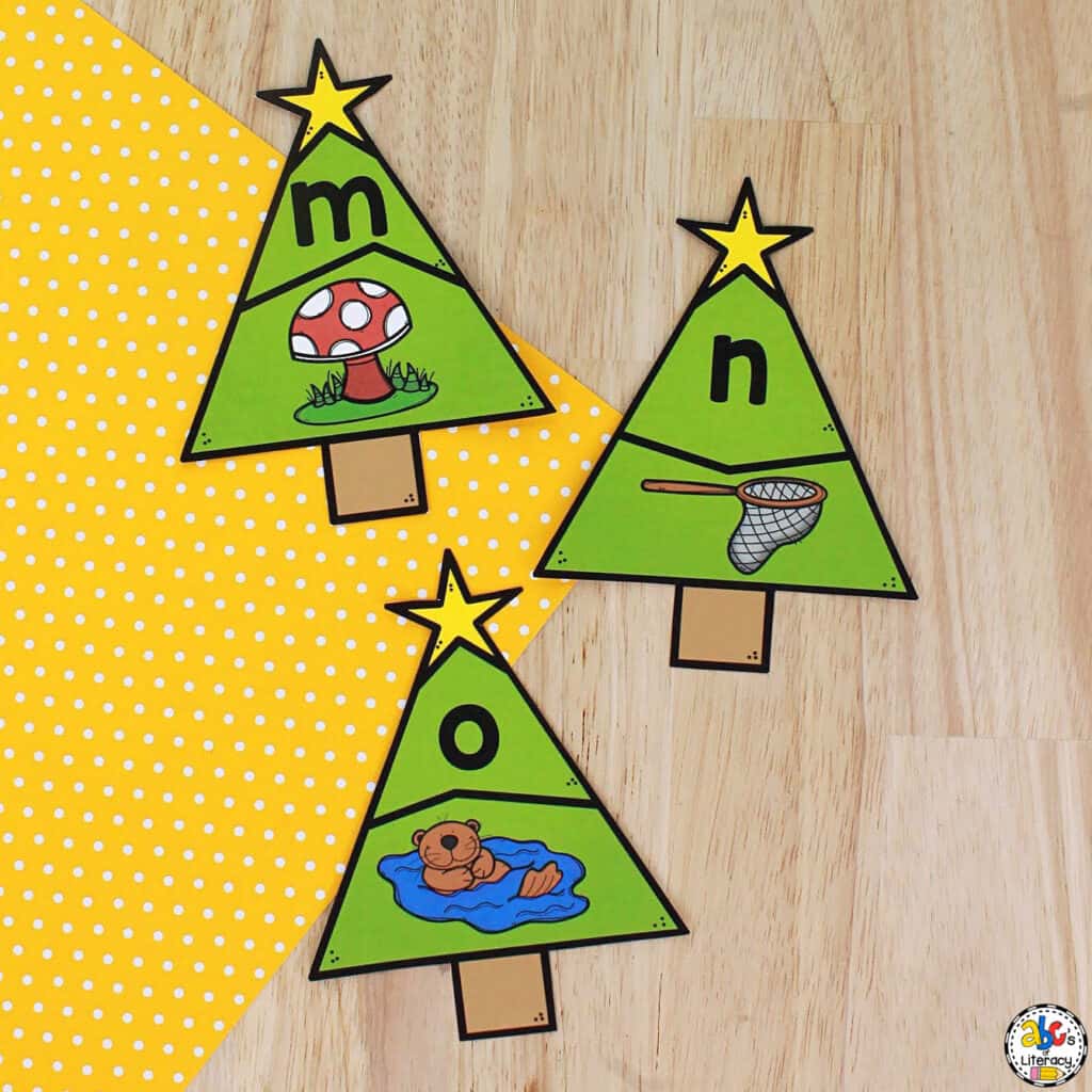 Christmas Tree Beginning Sound Puzzles