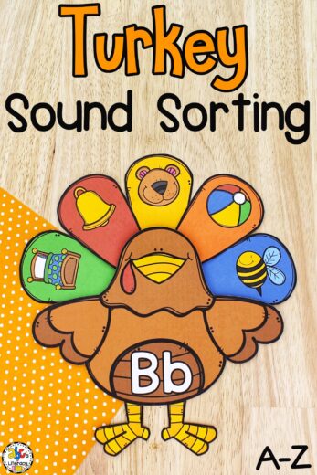 Turkey Beginning Sounds Activity: Thanksgiving Phonics Activity