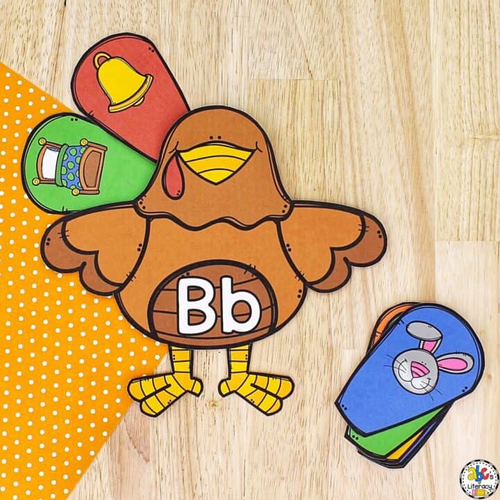 Turkey Beginning Sounds Activity: Thanksgiving Phonics Activity