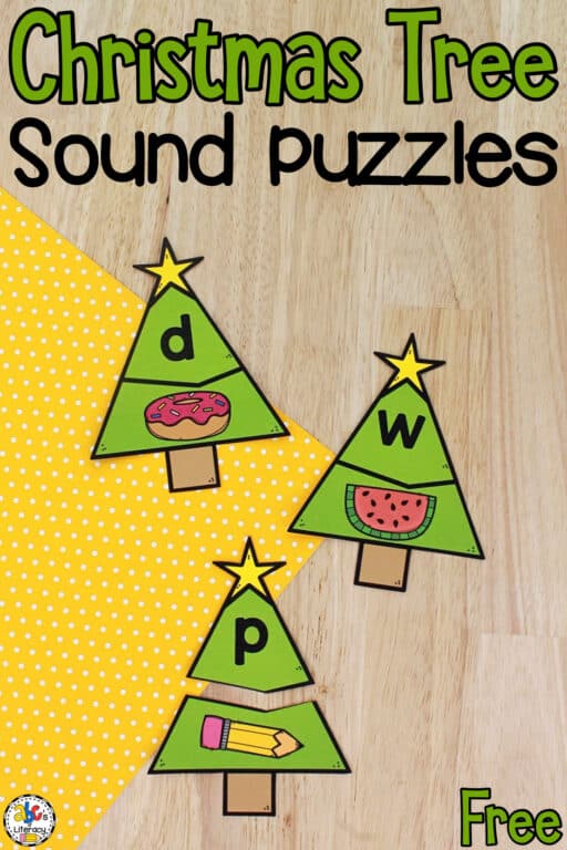 Christmas Tree Beginning Sound Puzzles