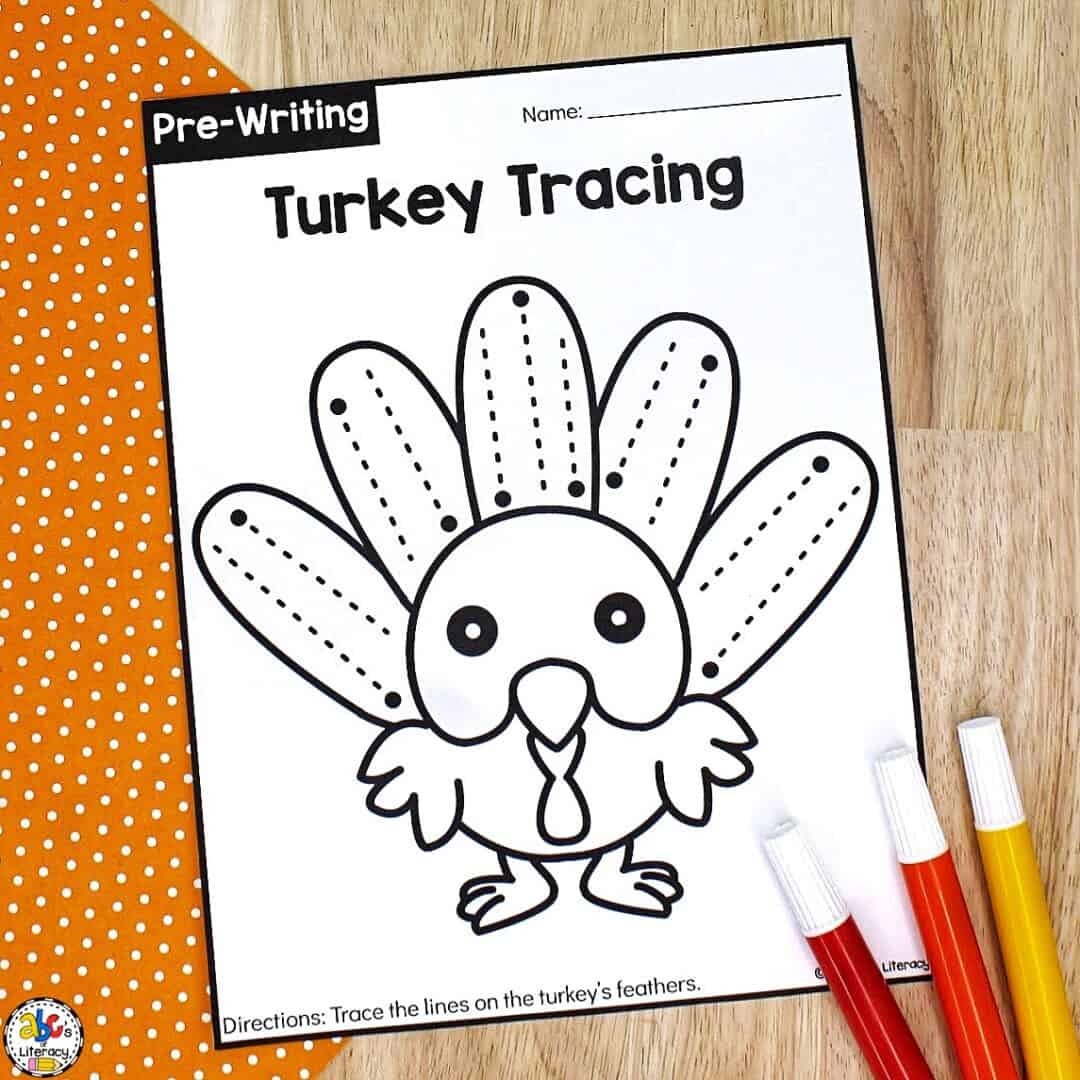 Turkey Tracing Worksheets