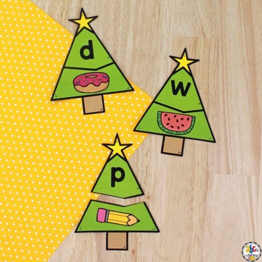 Christmas Tree Beginning Sound Puzzles
