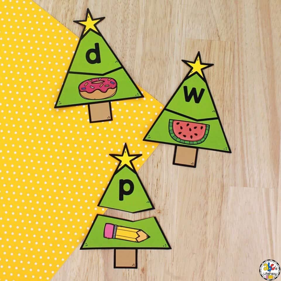 Christmas Tree Beginning Sound Puzzles