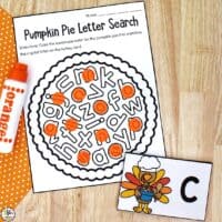Pumpkin Pie Letter Search Activity