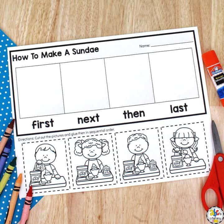 Sundae Sequencing Worksheets