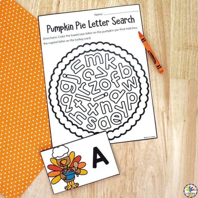 Pumpkin Pie Letter Search Activity