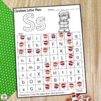Christmas Letter Maze Preschool Worksheets