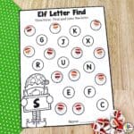 Elf Letter Find Worksheets