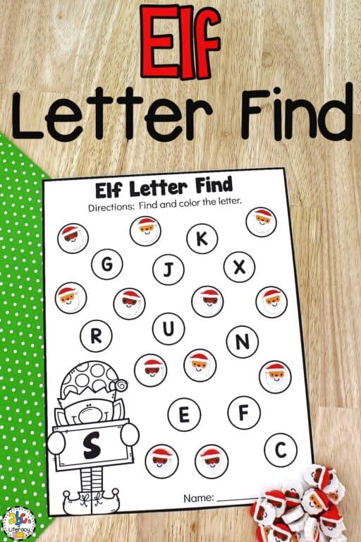 Elf Letter Find Worksheets