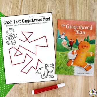 Catch That Gingerbread Man Tracing Worksheets