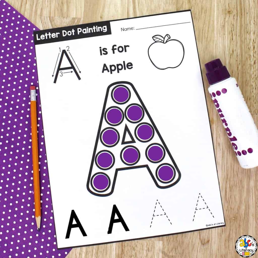 Letter Dot Painting Worksheets