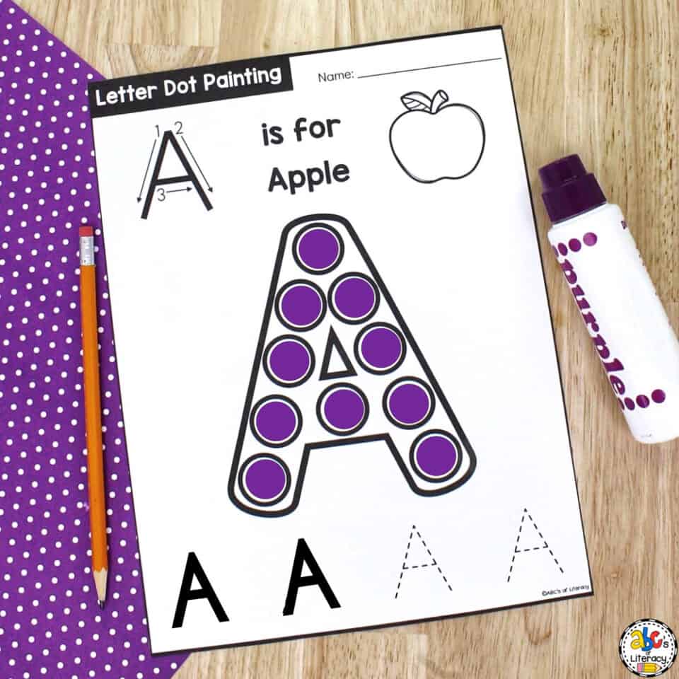 Letter Dot Painting Worksheets