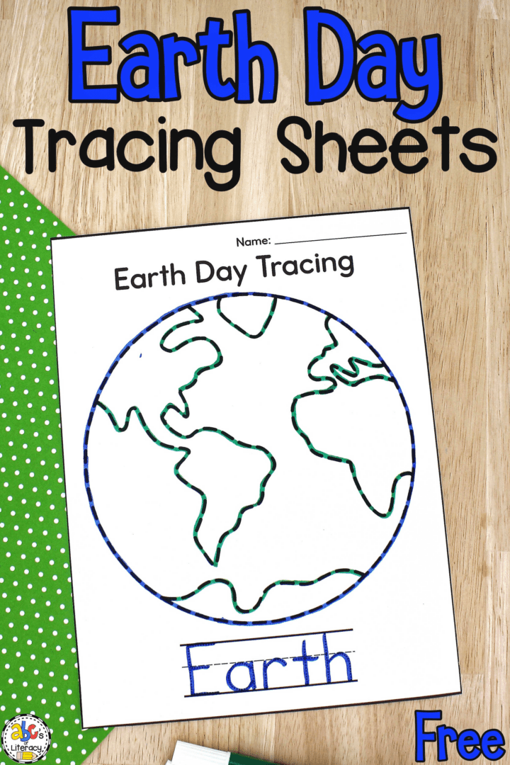 Earth Day Tracing Worksheets