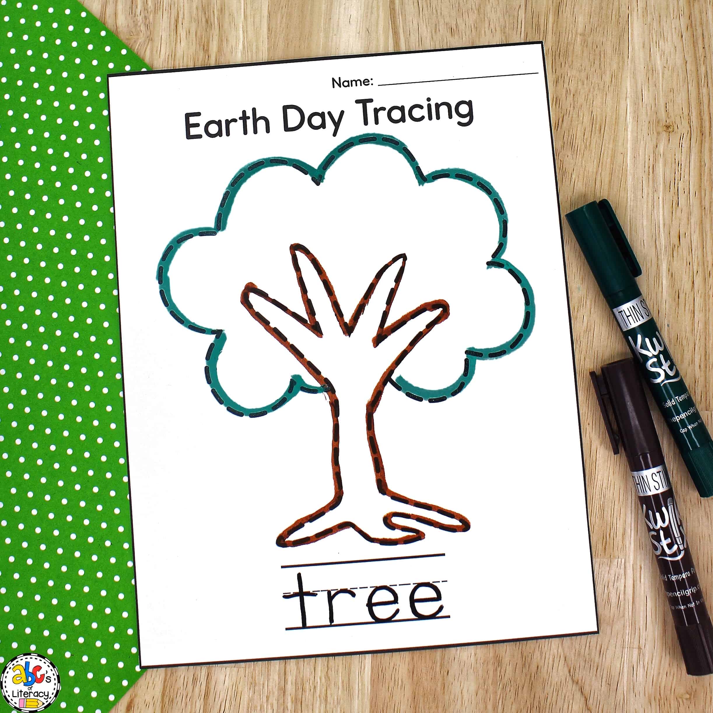 Earth Day Tracing Worksheets