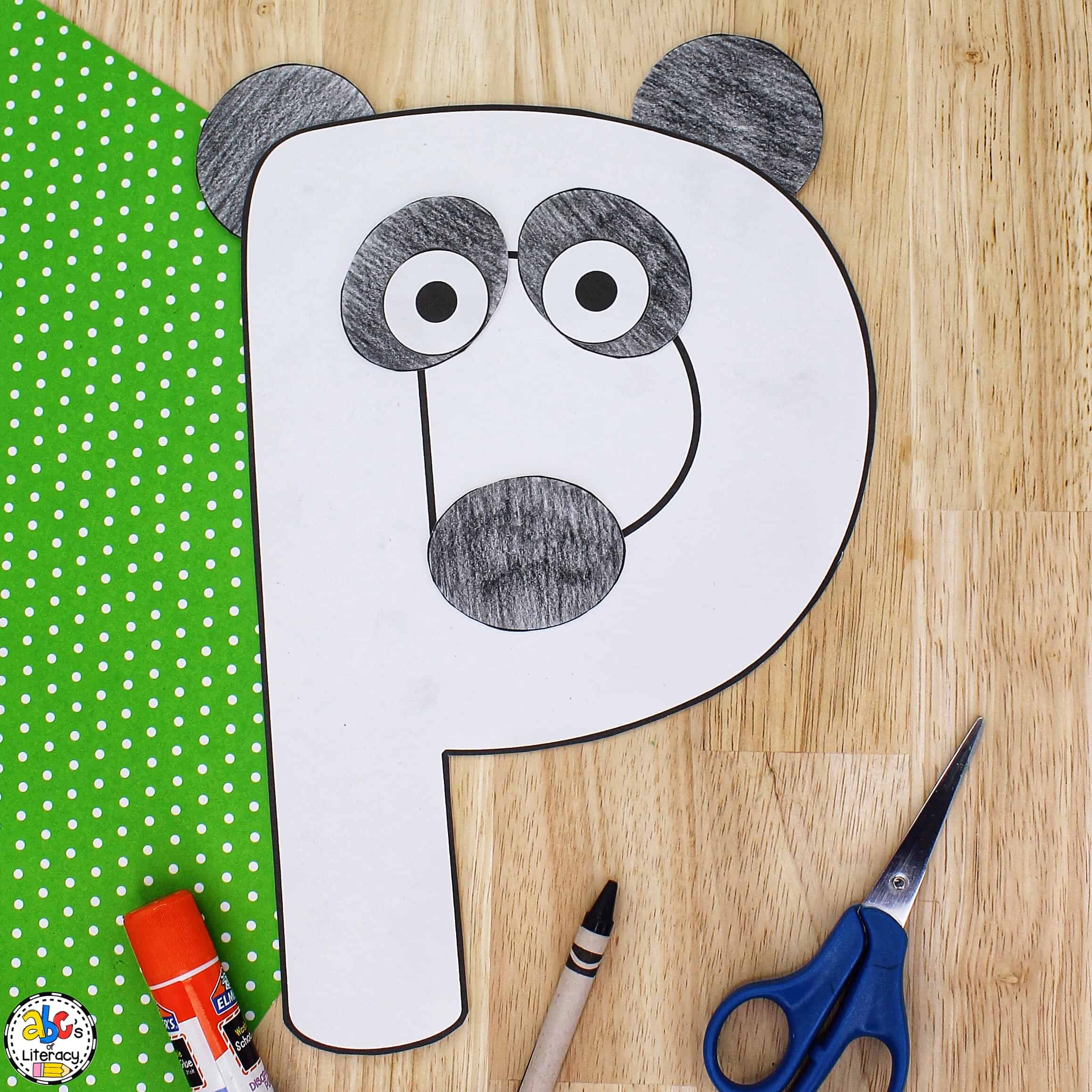 Letter P Panda Craft